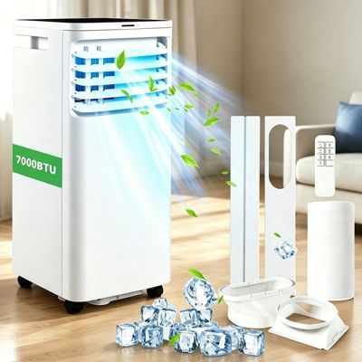 ZMH Climatiseur Mobile 3-en-1 7000 Btu Refroidissement ...