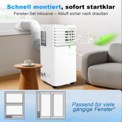 ZMH Climatiseur Mobile 3-en-1 7000 Btu Refroidissement ...