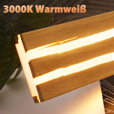 ZMH LED Applique Bois 13w 80 Cm Blanc Chaud Moderne Pour Chambre