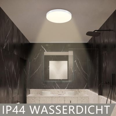 ZMH Plafonnier LED Blanc Chaud 12 W, Lampe De Salle De Bain, Lampe De ...