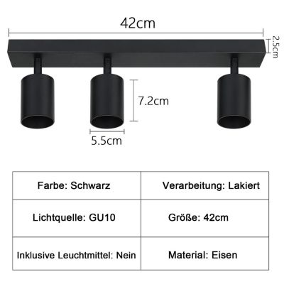 ZMH Plafonnier Moderne Doré 3 Flammes GU10 pour Chambre à Coucher